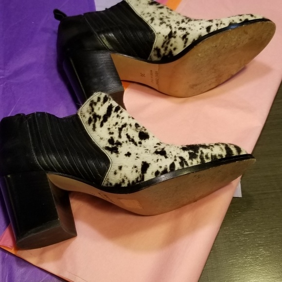 Beau Coops | Shoes | Beau Coops Cowhide Ankle Boot With Block Heel ...